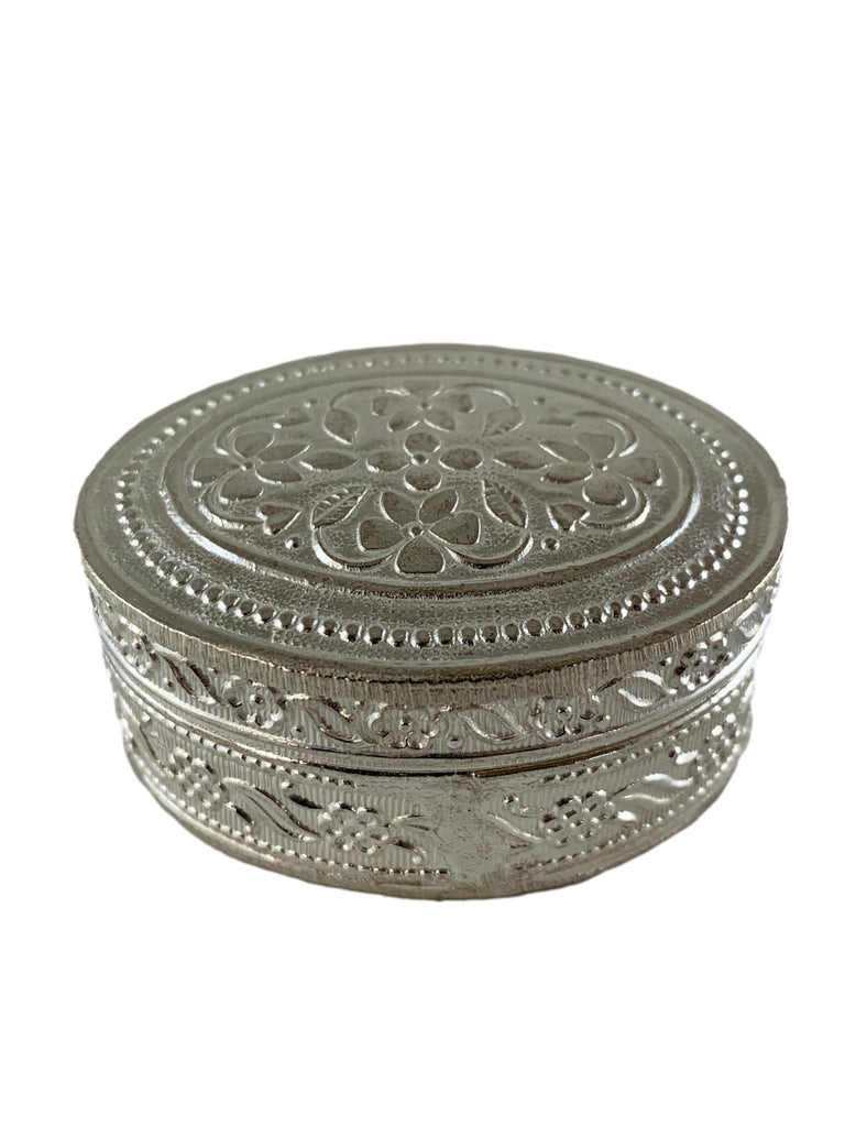 German Silver Sindoor Dabbi – India Sajawat & Puja Hut