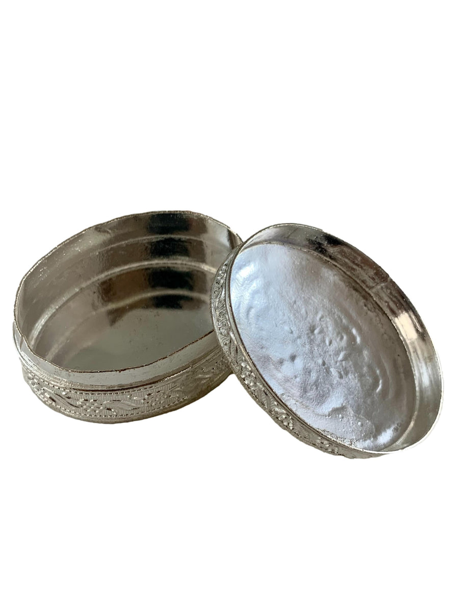 German Silver Sindoor Dabbi – India Sajawat & Puja Hut